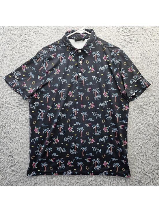 Sunday Swagger | Shirts | Sunday Swagger Golf Polo Medium Palm Trees ...